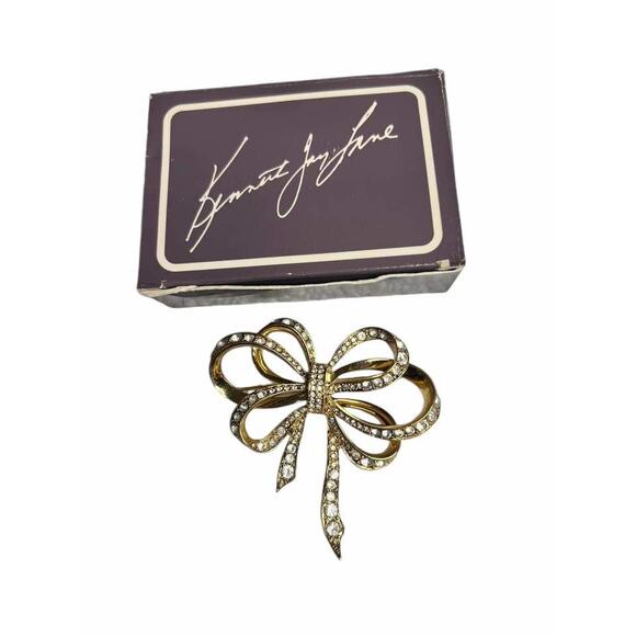 Avon | Jewelry | Vintage Avon Kenneth Jay Lane Kjl Lustrous Bow Pin ...